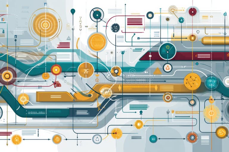 Flowing Characters and Logic Chains Represent AI Language Processing in a Dynamic and Colorful ...
