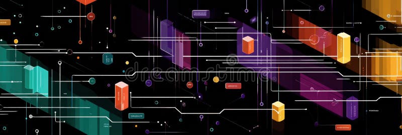 Flowing Characters and Logic Chains Representing AI Language Processing in a Vibrant and Dynamic ...