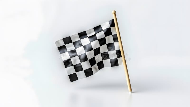 Flowing Checkered Racing Flag Stock Illustration - Illustration of ...