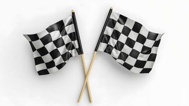 Flowing Checkered Racing Flag Stock Illustration - Illustration of ...