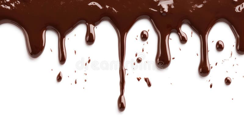 Flowing Chocolate on White Surface Stock Photo - Image of indulgence ...