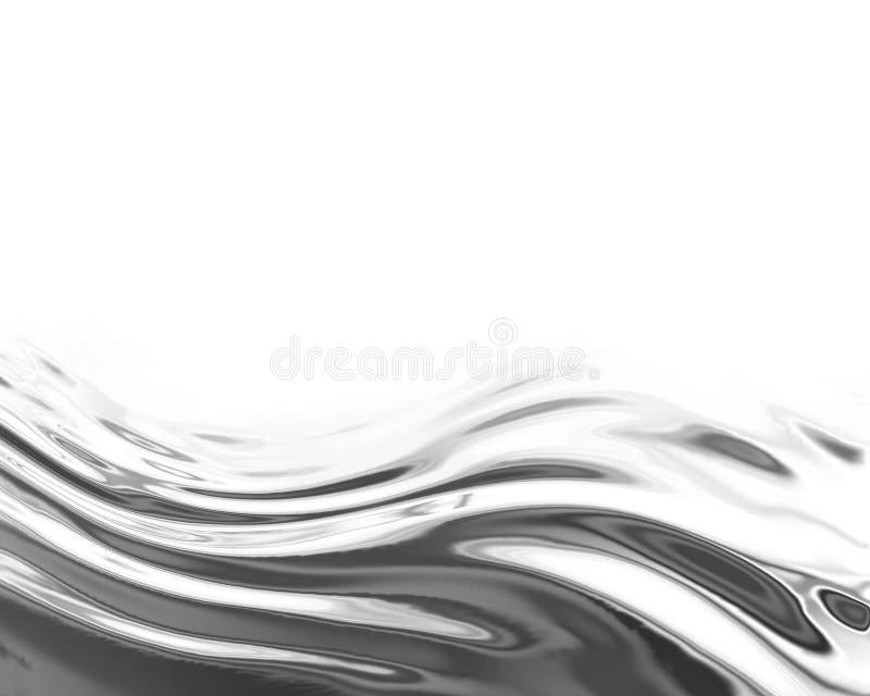 Flowing Chrome or Metallic Background Stock Illustration - Illustration ...