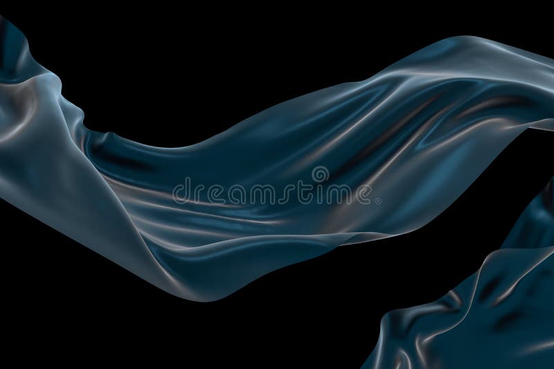 Flowing Cloth, Abstract Color Background, 3d Rendering Stock ...