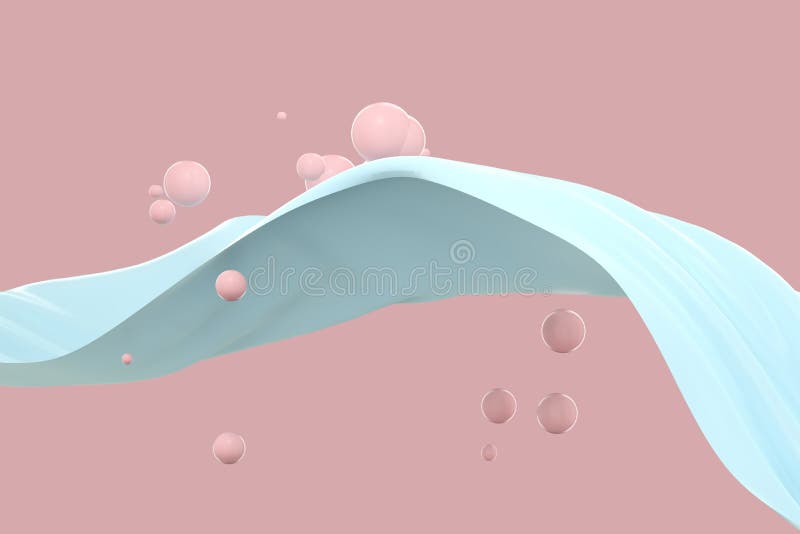 Flowing Cloth, Abstract Color Background, 3d Rendering Stock ...