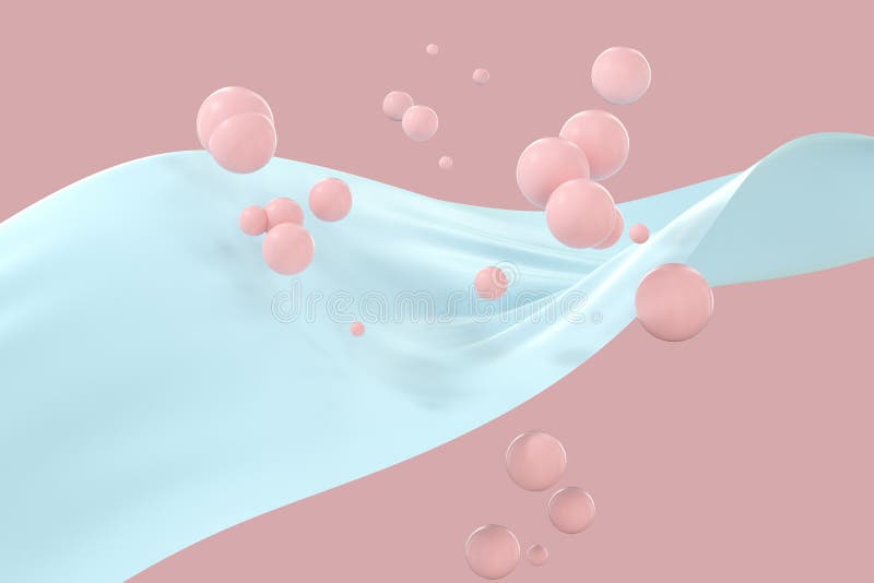 Flowing Cloth, Abstract Color Background, 3d Rendering Stock ...