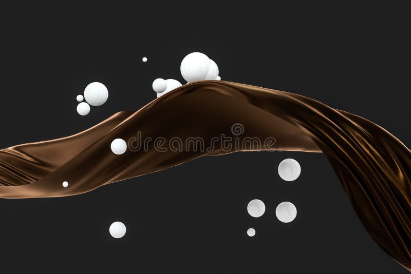 Flowing Cloth, Abstract Color Background, 3d Rendering Stock ...