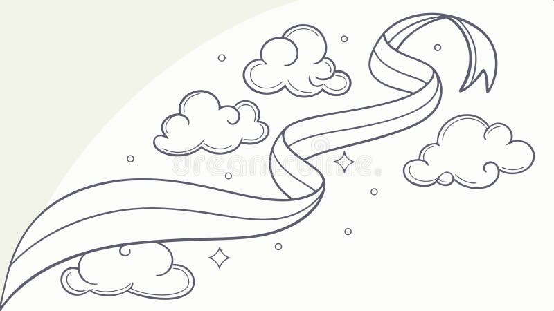 Flowing Clouds, Air Currents, Abstract Wind, Vector Design Generative ...