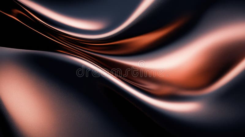 Flowing Copper Fabric Texture with Smooth Curves Stock Photo - Image of ...