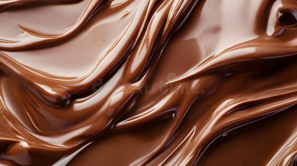 Flowing Creamy Chocolate Brown Abstract Background Stock Illustration - Illustration of smooth ...