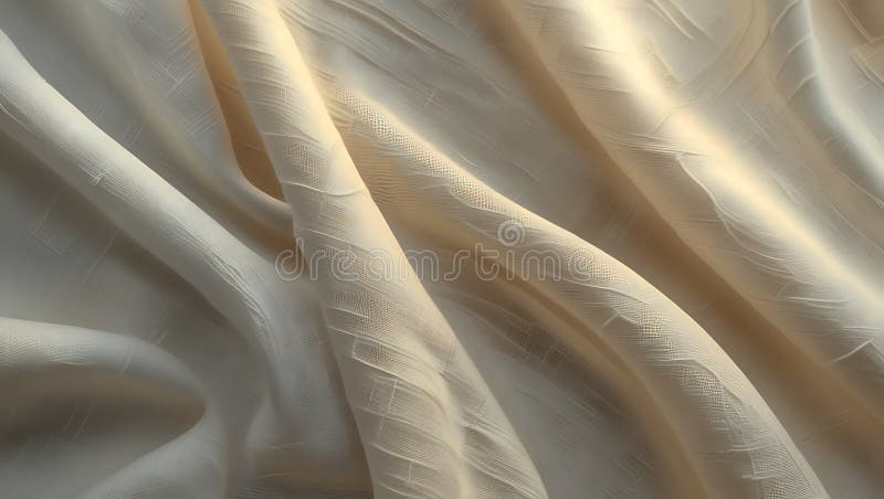 Flowing Creamy White Fabric Texture - High-Resolution Stock Photo ...