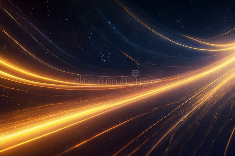 Flowing Current, Energy Lines Pattern in Glowing Sunlit Space and ...