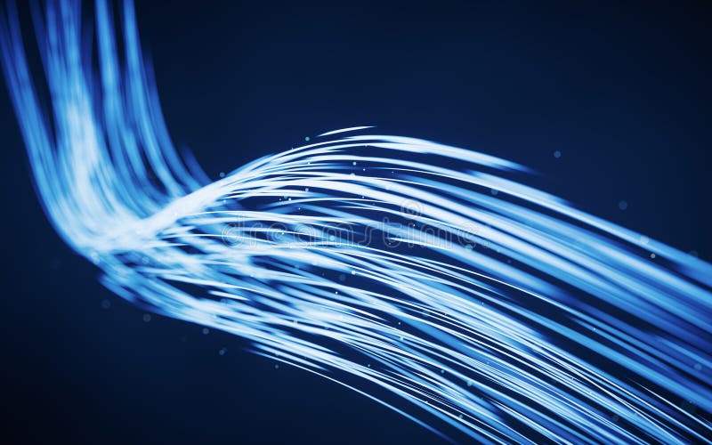 Flowing Curves with Glowing Neon Lines, 3d Rendering Stock Illustration ... Flowing Curves with Glowing Neon Lines, 3d Rendering Stock Illustration ...