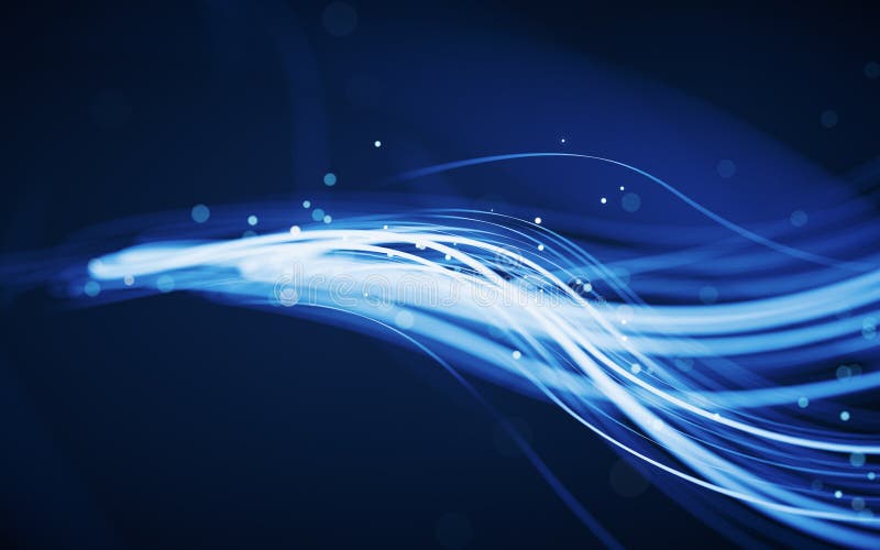 Flowing Curves with Glowing Neon Lines, 3d Rendering Stock Illustration ... Flowing Curves with Glowing Neon Lines, 3d Rendering Stock Illustration ...