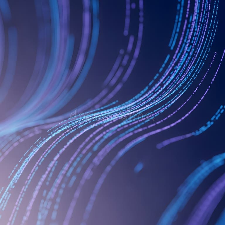 Flowing Data Stream Background. Stock Illustration - Illustration of ...