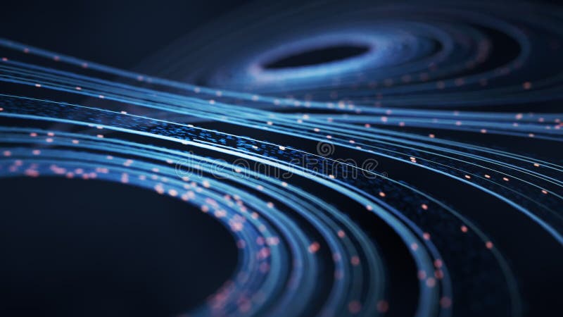 Flowing Digital Lines Background, 3d Rendering Stock Footage - Video of ...