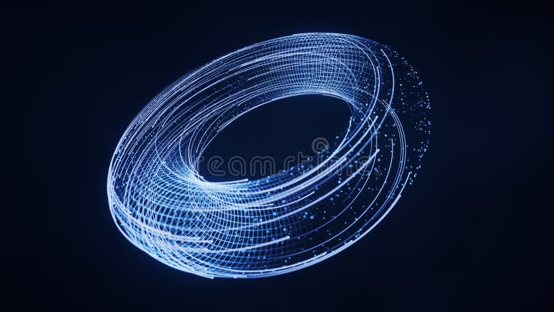 Flowing Digital Lines with Cyberspace Background, 3d Rendering Stock Video - Video of twirl ...