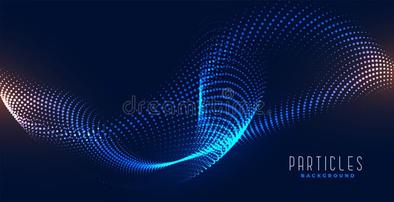 Flowing Digital Particle Abstract Wave Background Stock Vector ...
