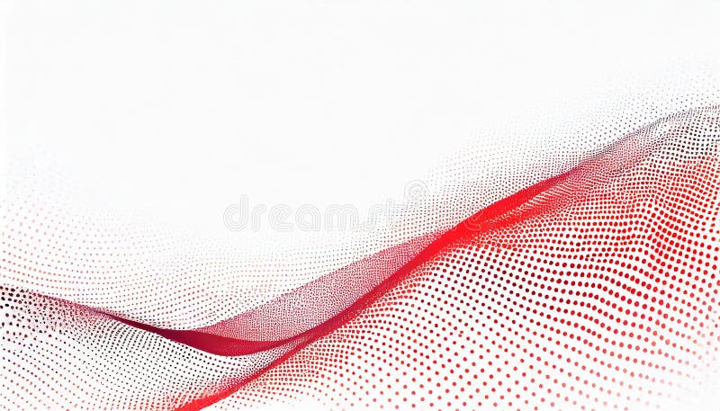 Flowing Dots Particles Wave Pattern 3D Curve Halftone Black Gradient ...