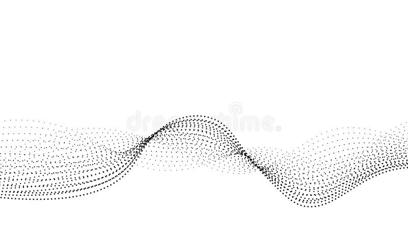 Flowing Dots Particles Wave Pattern Halftone Gradient Curve Shape ...