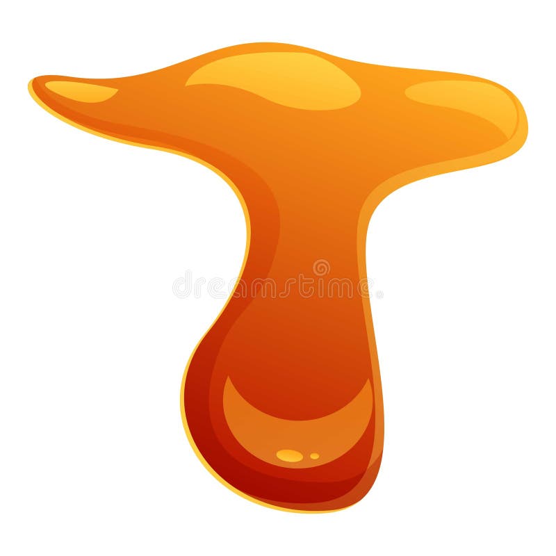 Flowing Downwards Liquid Caramel Drip Forming Letter T Stock Vector ...
