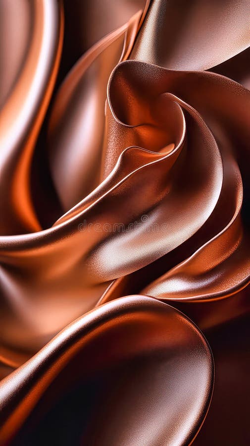 Flowing Elegance of Copper Fabric Under Soft Light Creates a Stunning ...