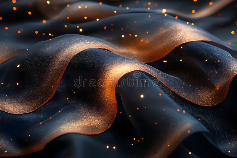 Elegant Abstract Waves with Glowing Particles for Modern Design ...