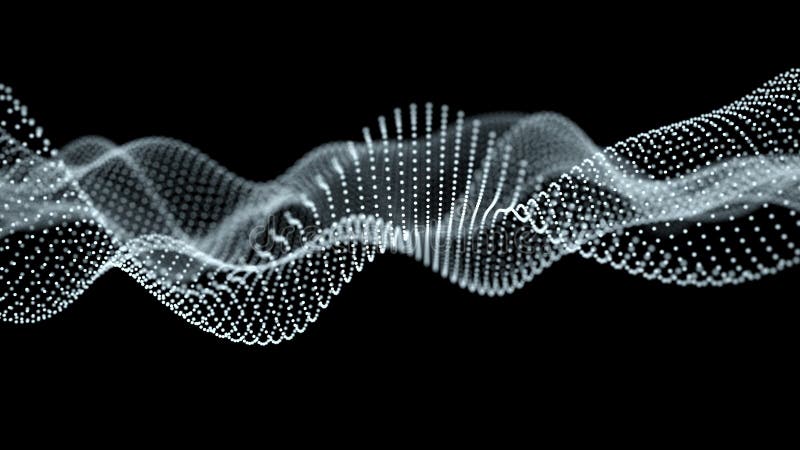 Flowing Energy Particles Background Stock Illustration - Illustration ...