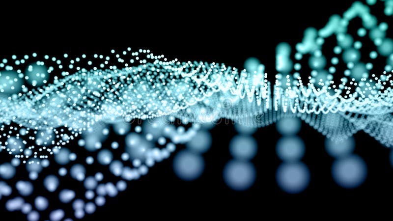 Flowing Energy Particles Background Stock Illustration - Illustration ...