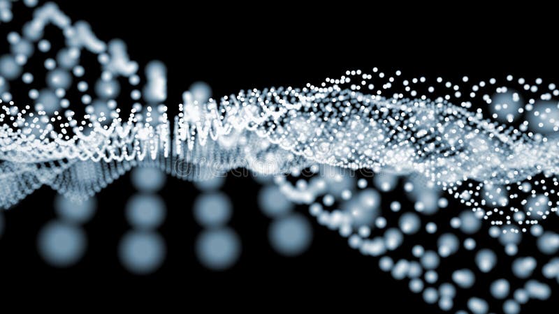 Flowing Energy Particles Background Stock Illustration - Illustration ...