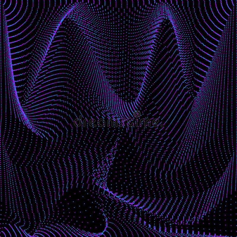 Flowing Energy Particles Background, Waves of Fluorescent Lights ...