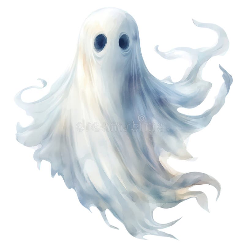 Flowing Ethereal White Ghost with Soft Wispy Edges Stock Photo ...