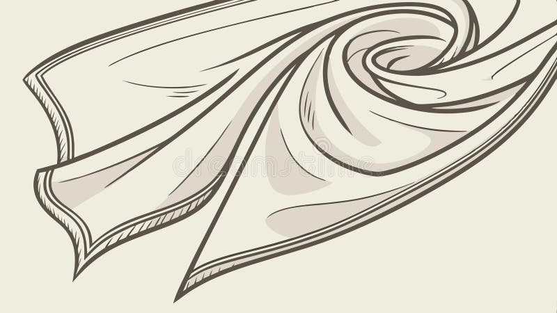 Flowing Fabric Illustration, Elegant and Soft Textile Vector Design ...