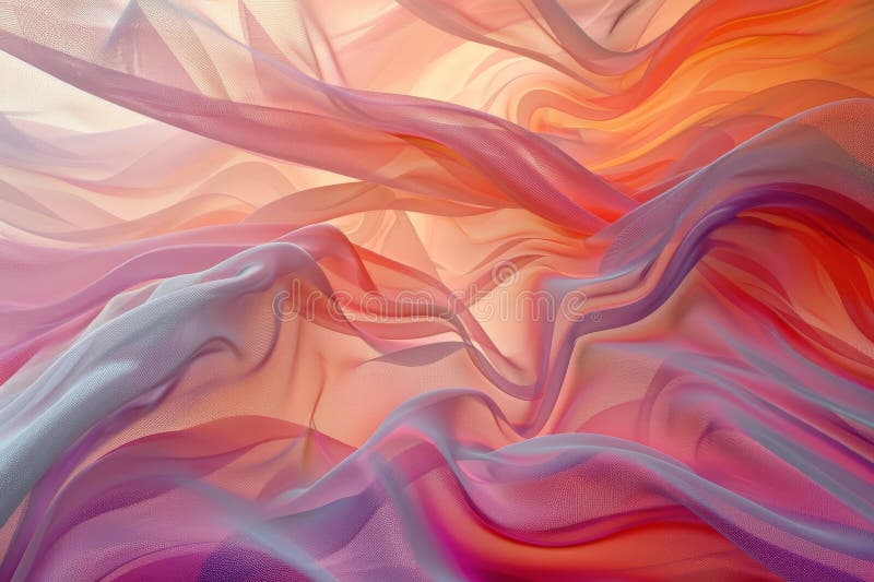 Flowing Fabric Texture in Pastel Tones with Dynamic Wave Pattern ...