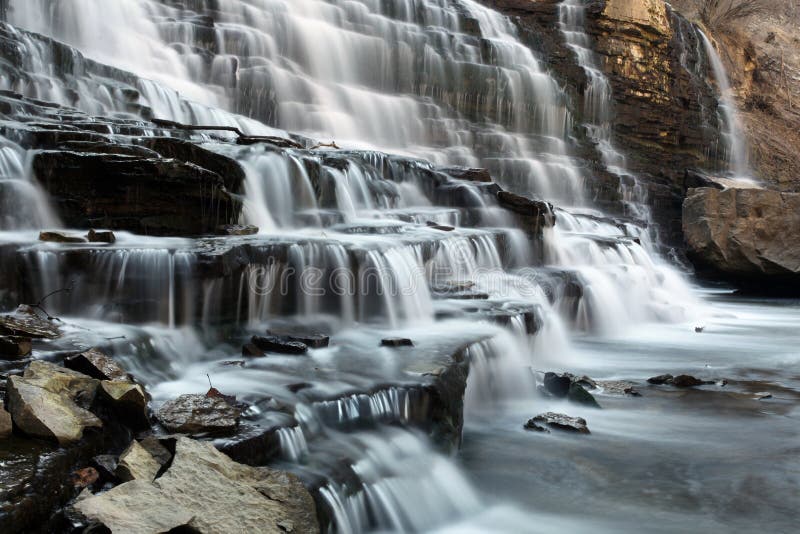 Flowing Falls stock image. Image of view, landscape, rocks - 11340959
