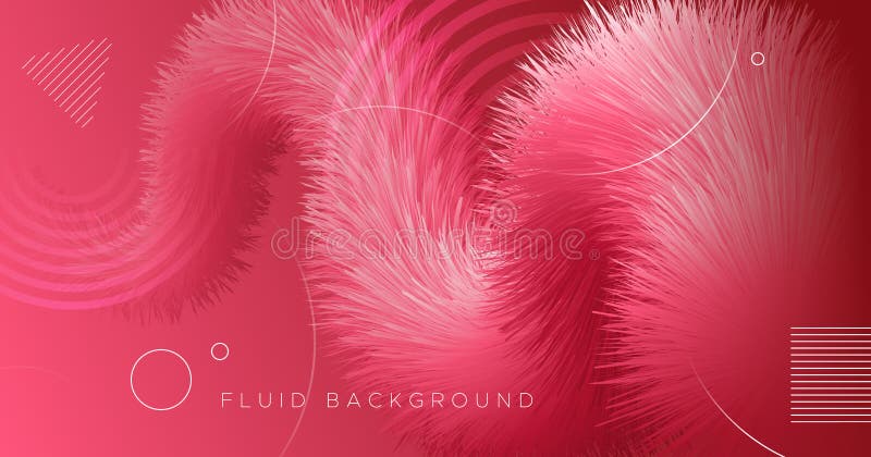 Flowing Fluid. 3d Shapes. Red Graphic Concept Stock Illustration ...
