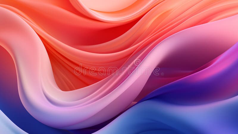 Flowing Forms and Seamless Color Gradients in Fluid Design. Stock ...
