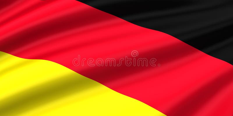 Flowing German Flag stock illustration. Illustration of flag - 190529390