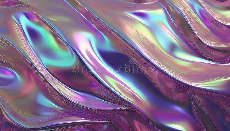 Flowing Glossy Holographic Foil Creates Beautiful Wavy Pattern with ...
