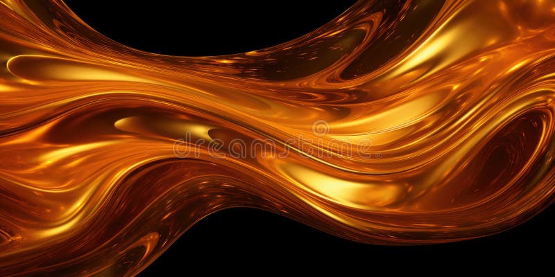 Flowing Gold on Gradient Black Background Stock Illustration ...