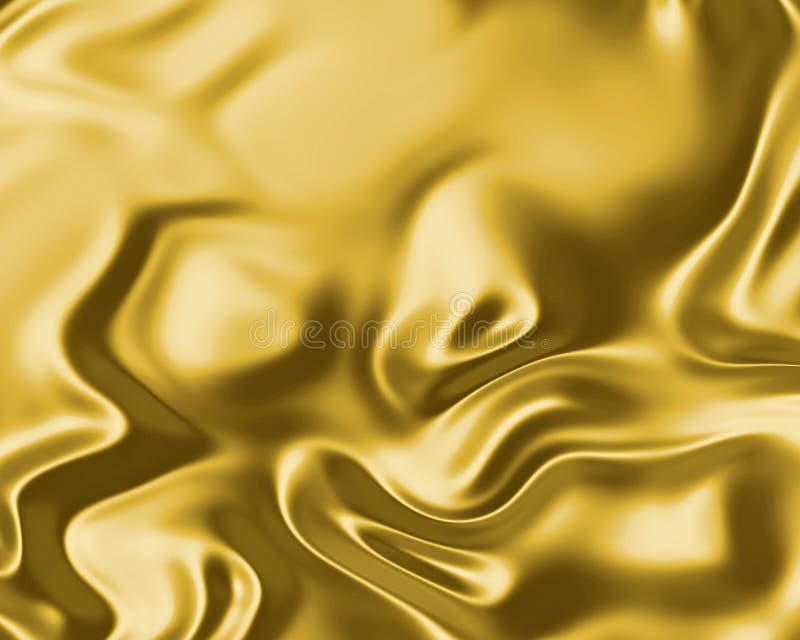 Flowing gold silk or satin stock vector. Illustration of material - 3012376
