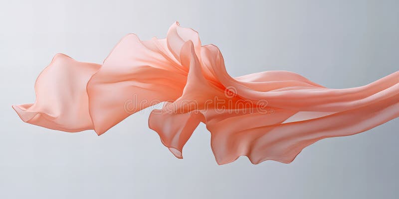 Flowing Grace of Nature a Harmonious Dance of Fabric in a Serene ...