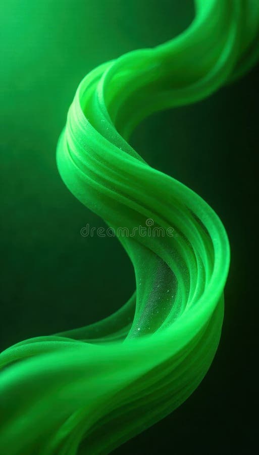 Flowing Green Lines, Intertwining, Creating Organic Shapes , Spring ...