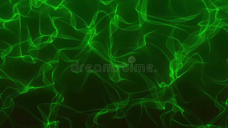 Green Particle Wave Background for Science and Meditation Motion Design ...