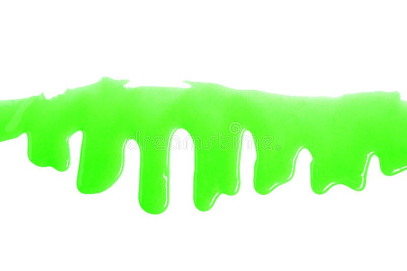 Flowing Green Slime Isolated on White Stock Image - Image of green ...