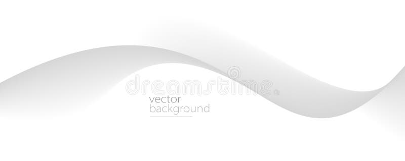 Flowing Grey Curve Shape with Soft Gradient Vector Abstract Background ...