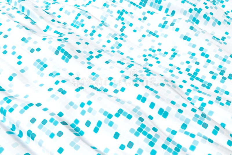 Flowing Grid Pattern Clothes, Wavy Pattern Background, 3d Rendering ...