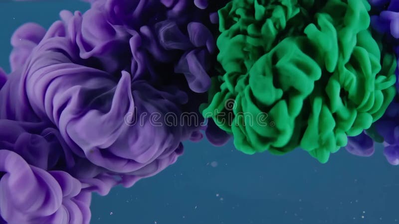 Flowing Ink and Liquid Paint Create an Abstract Backdrop of Deep Purple ...