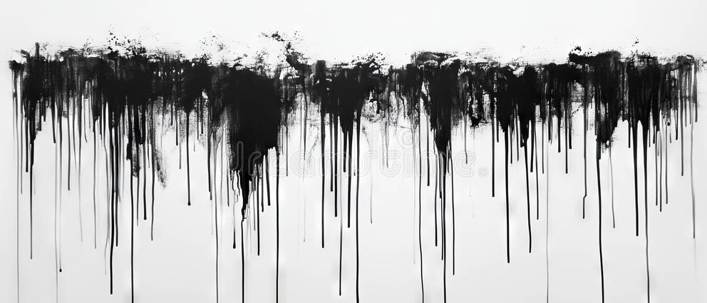 Flowing Ink Textures with Varied Thickness and Drips Create Dynamic ...