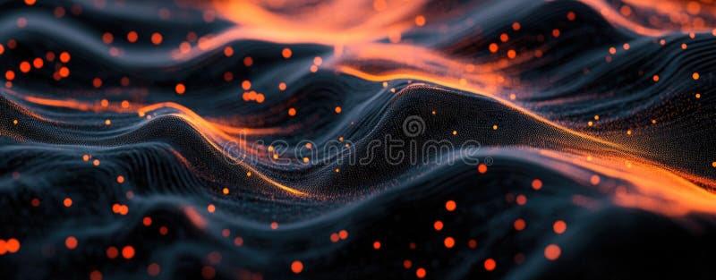 Flowing Lava Creates Vibrant Landscape Textures Stock Illustration ...