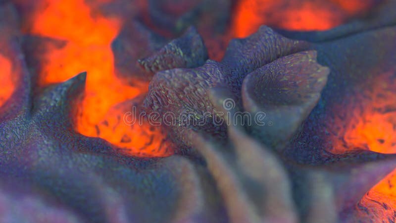 Flowing Lava 3D Render Illustration Stock Illustration - Illustration ...